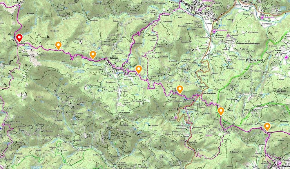 GR67 - Jour 1 / Randonnée d'Anduze au Col des Fosses